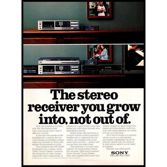 Sony | Art | 983 Sony Strvx55 Stereo Receiver Vintage Print Ad ...